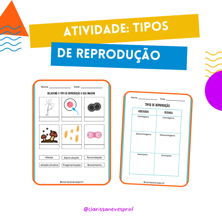 Atividade: Tipos de reprodução - Loja atividades pedagógicas - Clarissa ... Atividade: Tipos de reprodução - Loja atividades pedagógicas - Clarissa ...